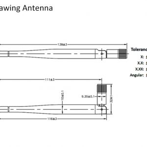 AD-303N - 3dB RP-SMA Dual Band Dipole Antenna | SparkLAN