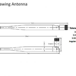 AD-305N - 5dB RP-SMA Dual Band Dipole Antenna | SparkLAN