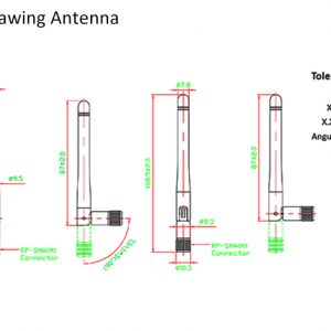 Ant. 2dBi - 2db RP-SMA Dual Band Dipole Antenna | SparkLAN