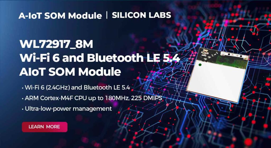 Wi-Fi 6 and Bluetooth LE 5.4 A-IoT SOM Module - WL72917_8M - SparkLAN ...